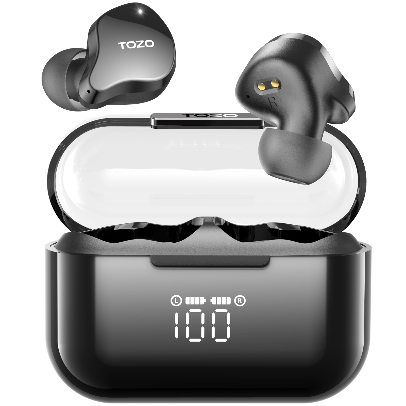 TOZO Crystal Buds Bluetooth 5.3 True Wireless Stereo Earbuds IPX7 ...